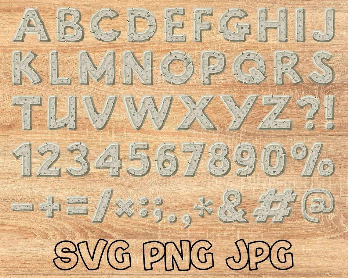 Alphabet Font Svg Letters and Numbers Svg Png Jpg Cut File - Etsy