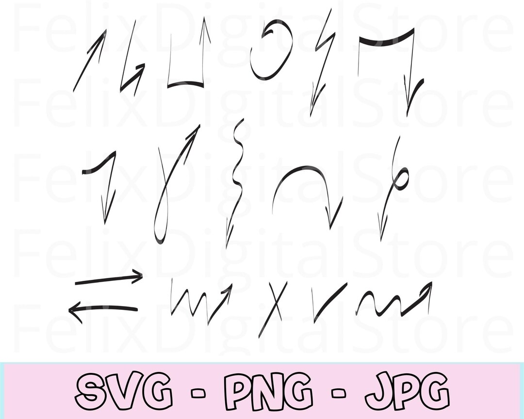 Arrow Bundle, Arrow Clipart, Cute Arrow Svg, Arrow Svg Files, Arrow Svg ...