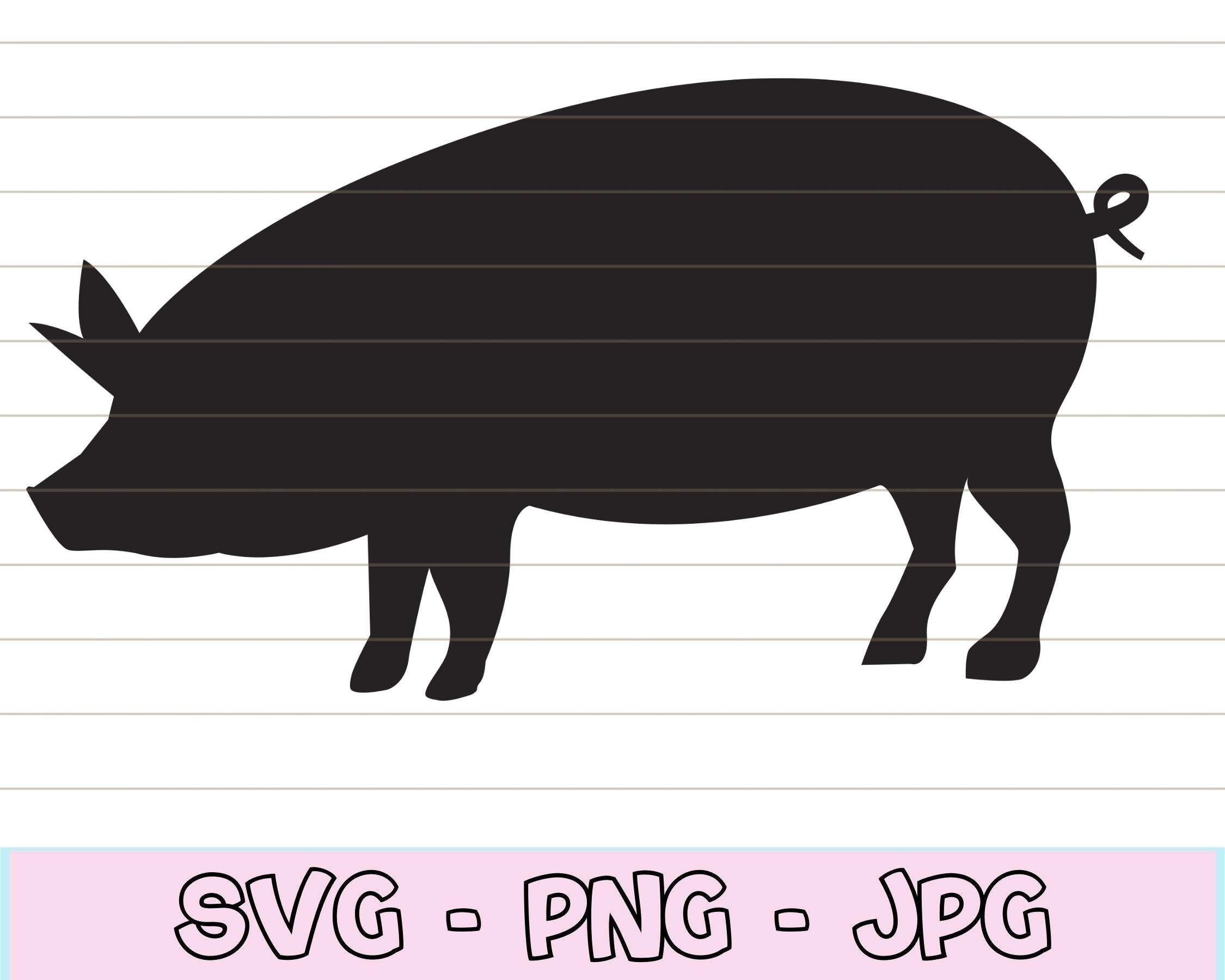 Pig Silhouette Svg Farm Pig Svg Farm Animals Pig Cut File - Etsy