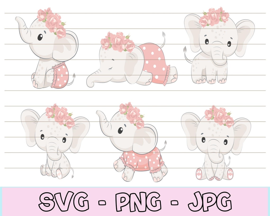 Cute Elephant Svg Elephant Svg Bundle Elephant Svg Cricut - Etsy