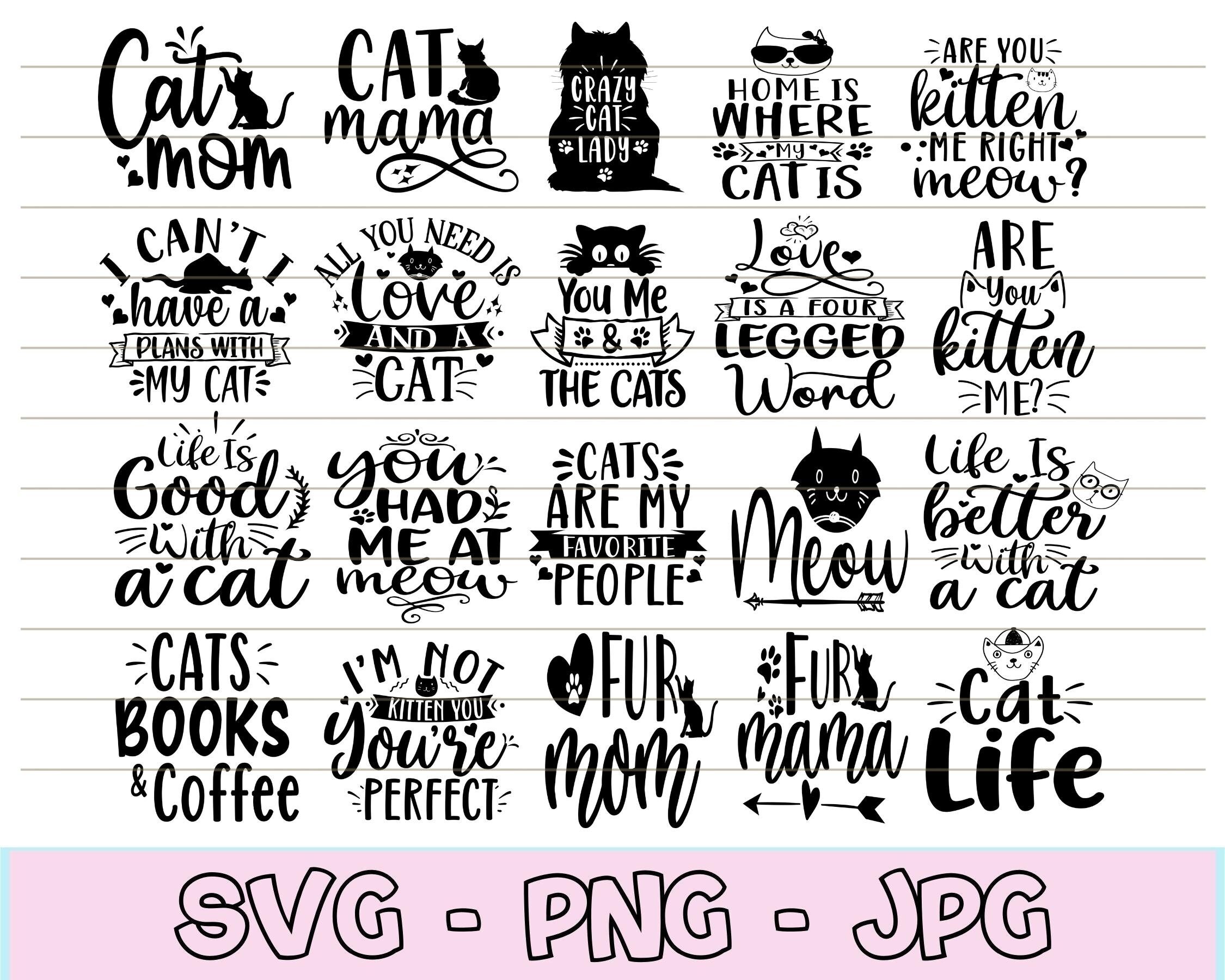 Cat Quote Svg Cute Cat Svg Files Cat Svg Bundle Cat Design - Etsy Canada