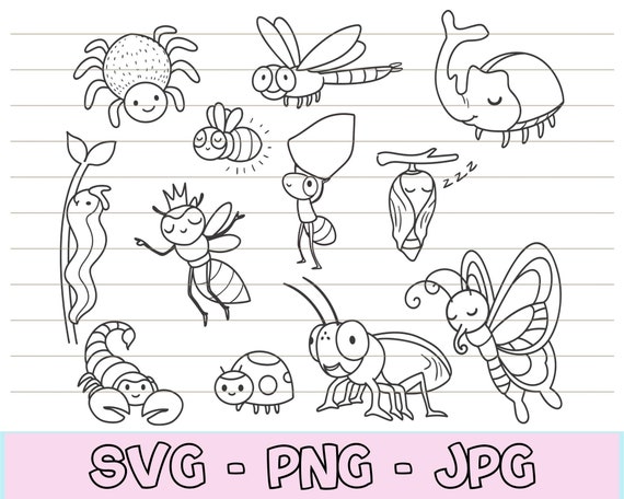 Bugs Svg Cute Bugs Svg for Shirt and Mug Bugs for Kids Bugs | Etsy