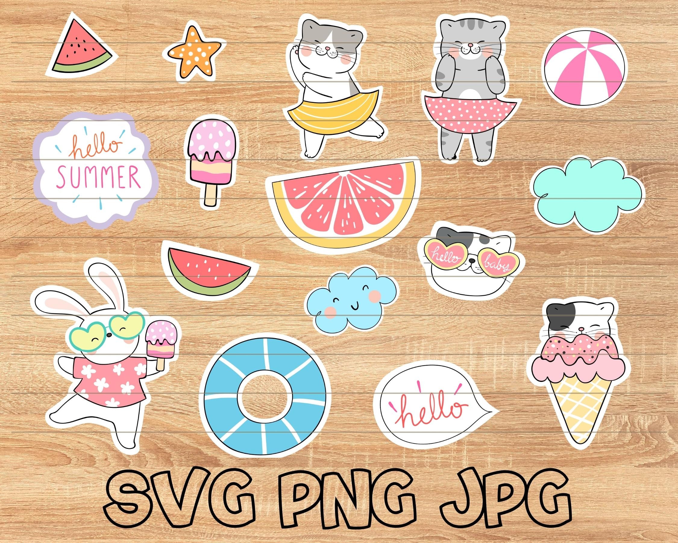 Printable Funny Stickers, Cute Sticker Svg Bundle for Cricut, Digital ...