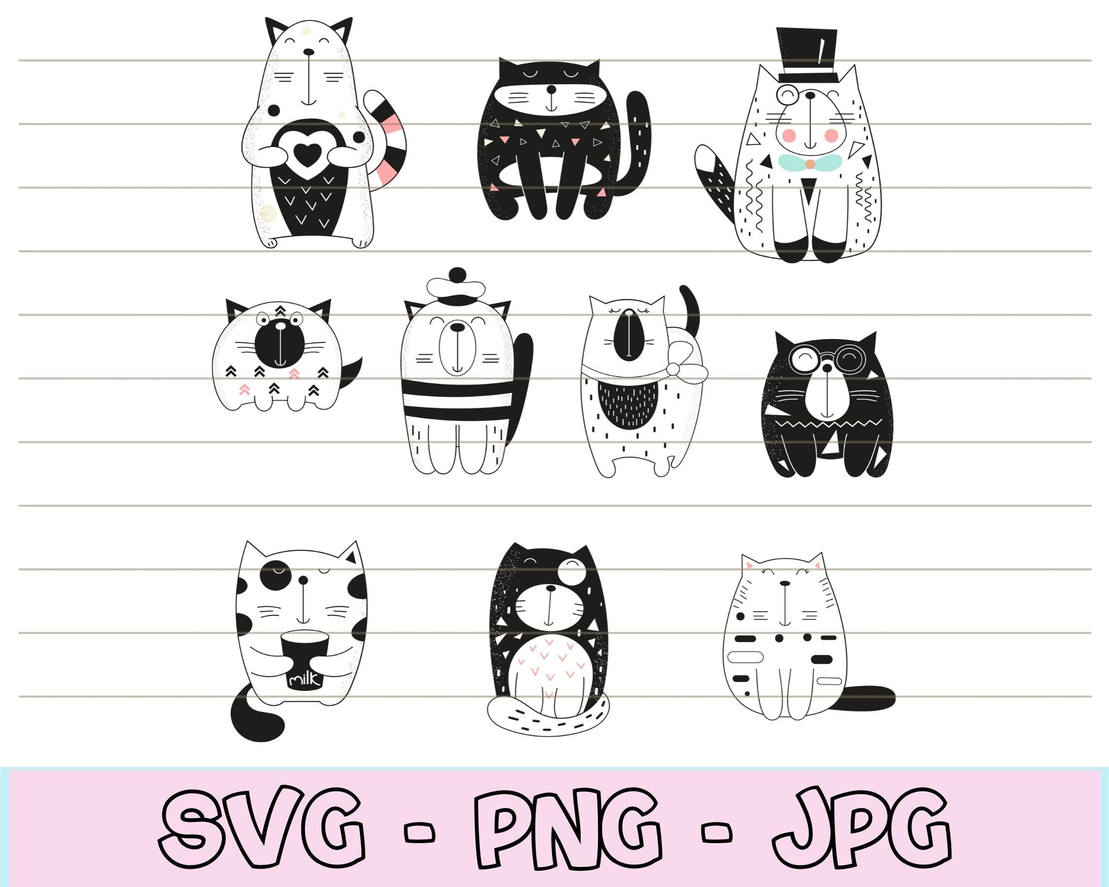 Funny Cat Svg Cute Cat Svg Files Cat Svg Bundle Animals - Etsy