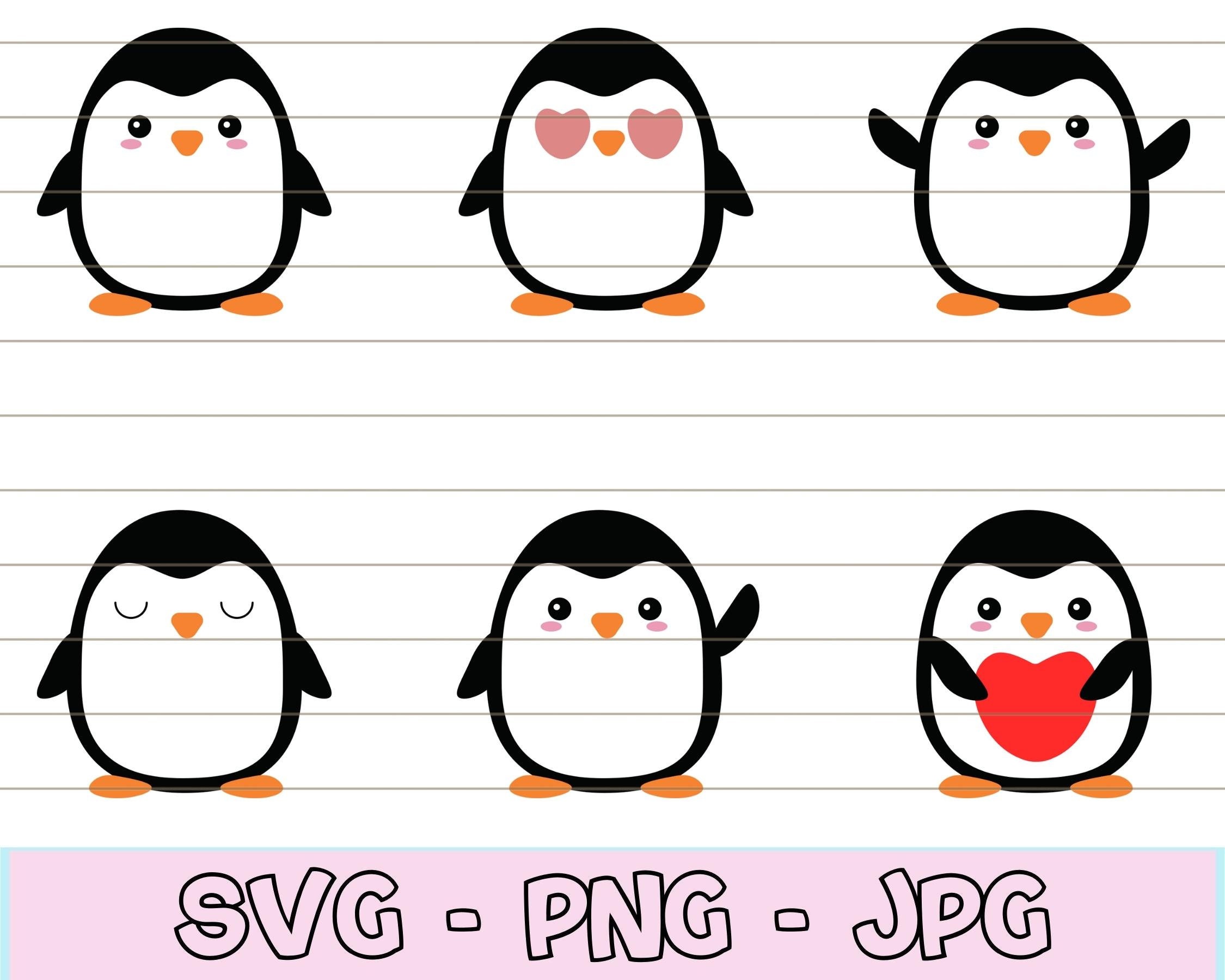 Penguin Clipart, Cute Penguin Svg, Penguin Svg Cricut, Penguin Shirt ...