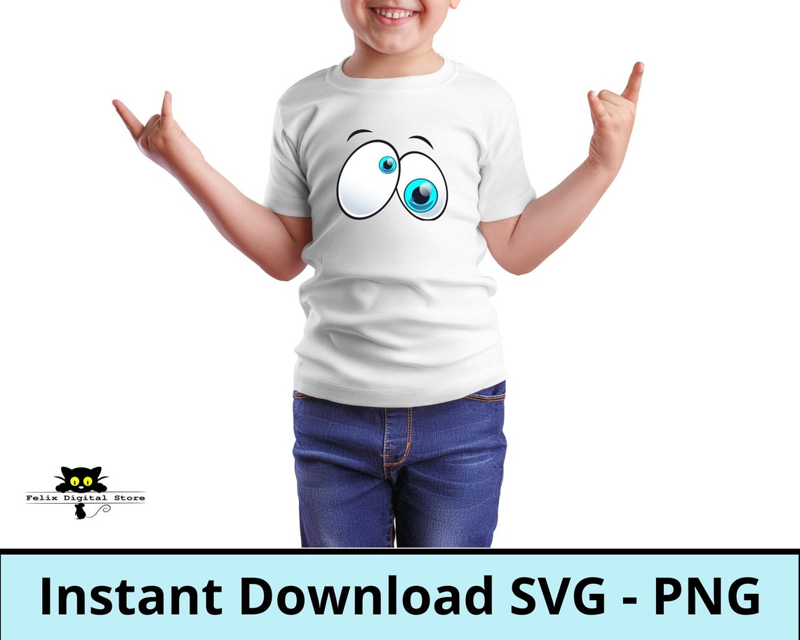 Cartoon Eyes Svg Eyes Svg File Emoticon Svg Cartoon Face - Etsy