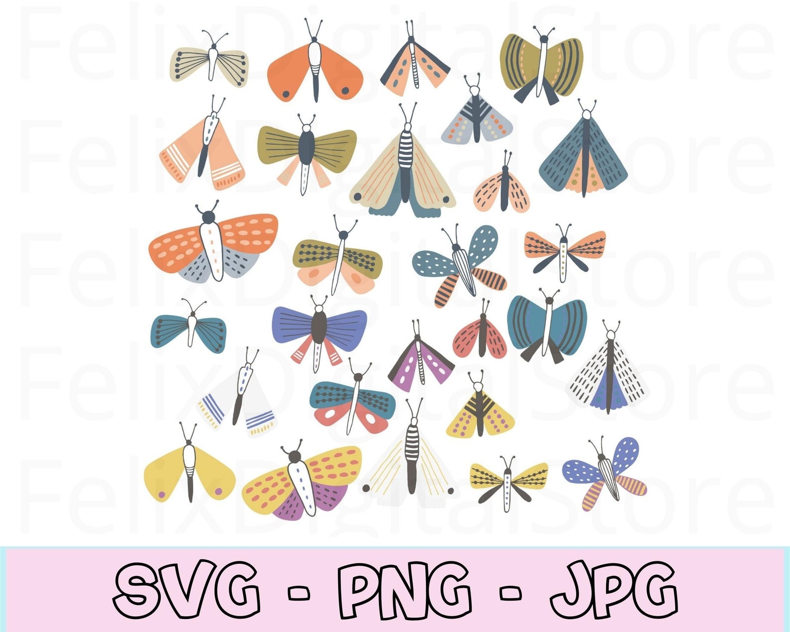 Butterfly Bundle Svg Butterfly Clipart Svg Butterfly Vector | Etsy