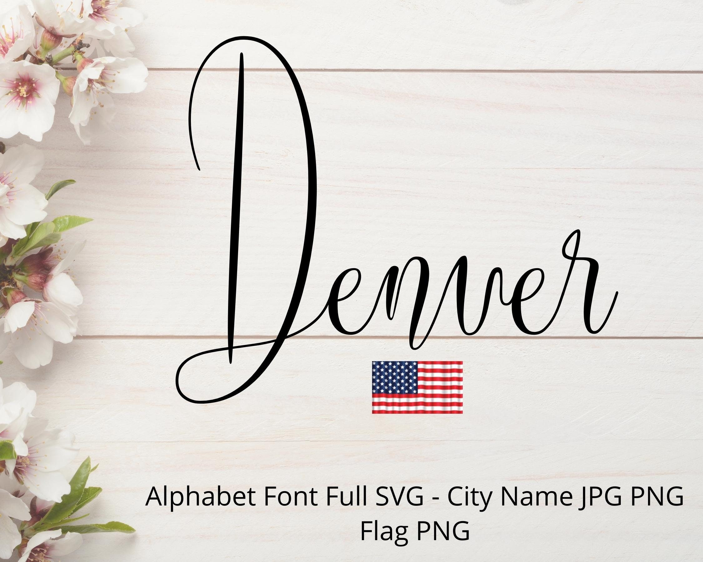 Alphabet Font Svg Denver Sign Png Jpg Cut File for Cricut - Etsy