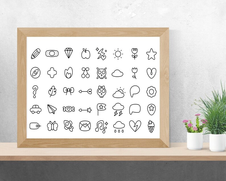 Cute Sticker Svg Bundle for Cricut Icon Svg Icon Design - Etsy