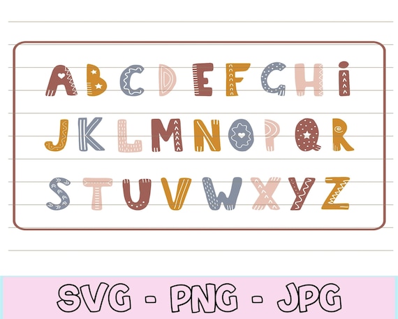Alphabet Svg Alphabet Svg for Teachers Alphabet Svg for - Etsy