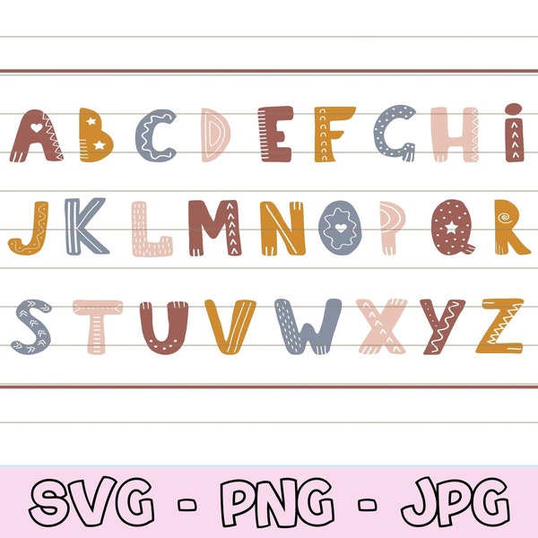 Alphabet Svg - Etsy