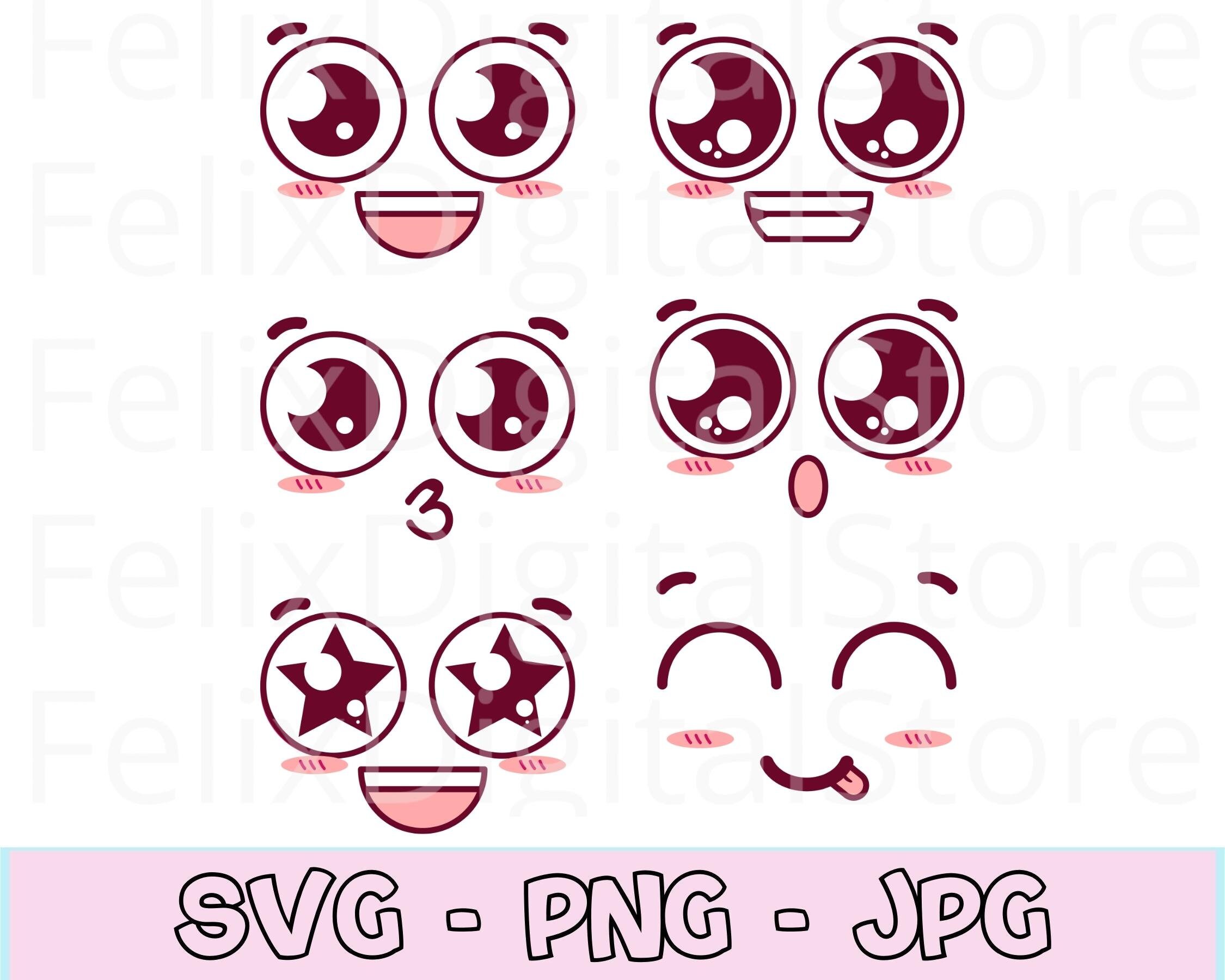Kawaii Faces Svg Emoji Faces Svg Kawaii Svg Bundle Kawaii - Etsy Canada