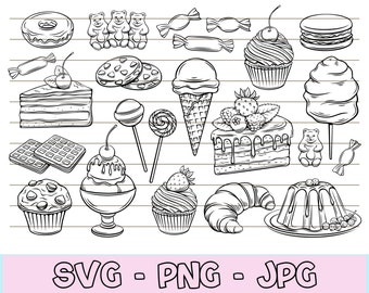 Fast Food Svg, Food Doodle Clipart, Breakfast Svg, Food Svg Bundle ...