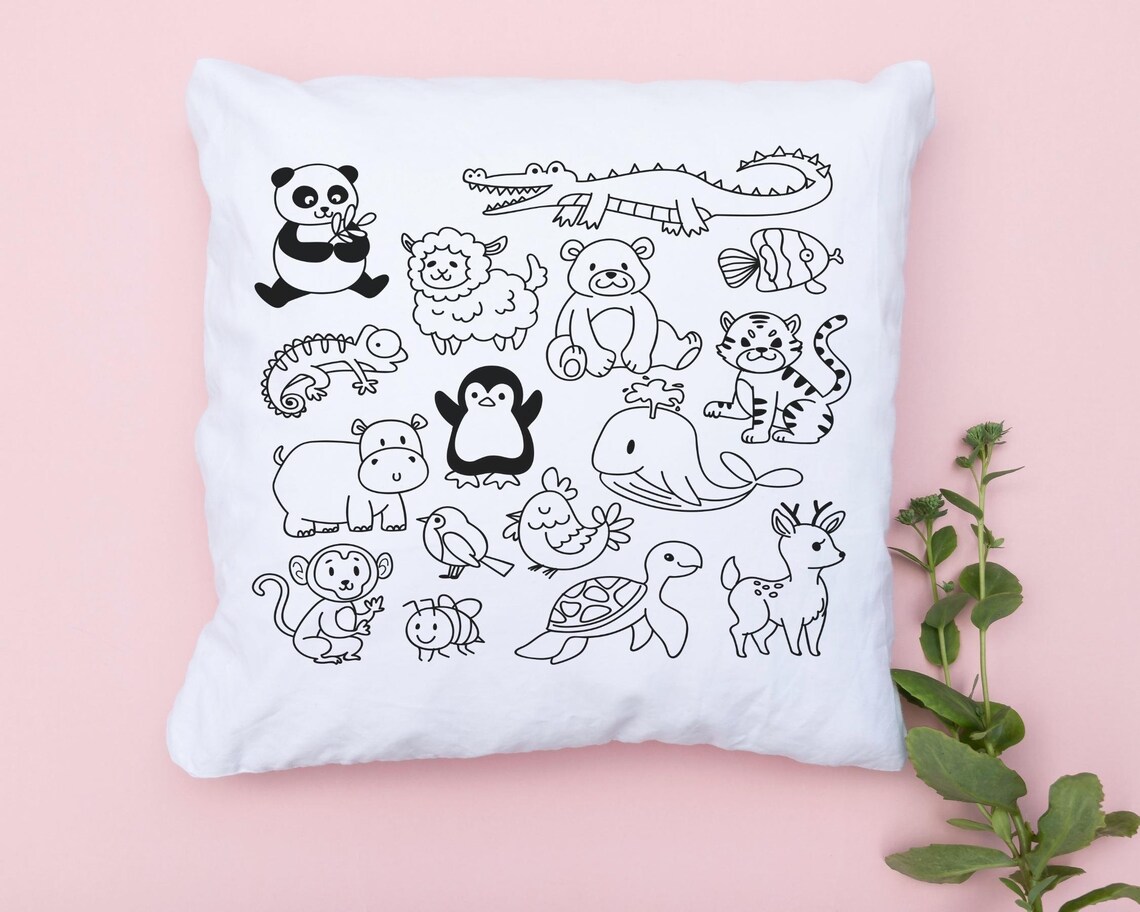 Doodle Svg Cute Animals Svg Bundle Animal Clipart Svg Funny - Etsy