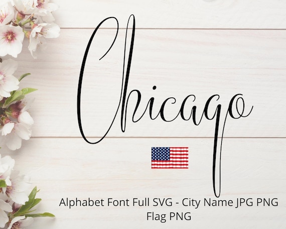 Alphabet Font Svg Chicago Sign Png Jpg Cut File for Cricut - Etsy