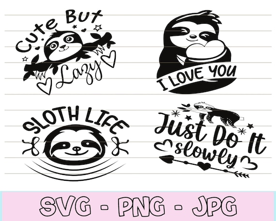 Sloth Designs Svg Bundle for Cricut Sloth Svg for Shirts | Etsy