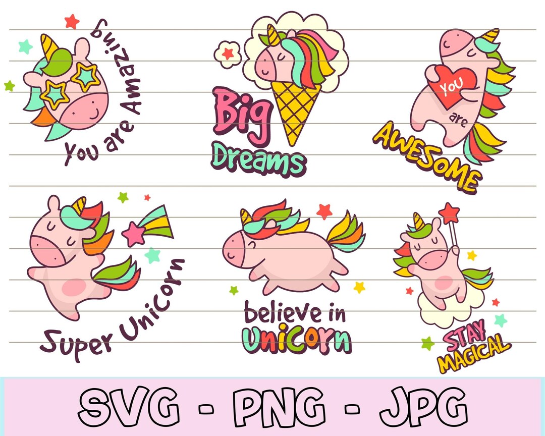 Cute Sticker Svg Bundle for Cricut, Digital Design Vector, Printable ...