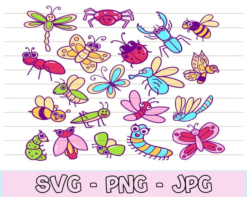 Bugs Svg Cute Bugs Svg for Shirt and Mug Bugs for Kids Bugs - Etsy