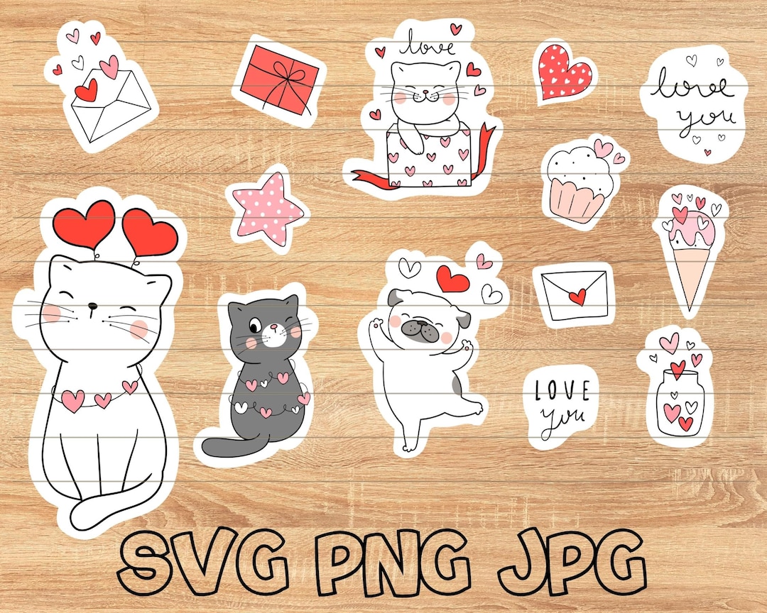 Printable Funny Stickers, Cute Sticker Svg Bundle for Cricut, Digital ...