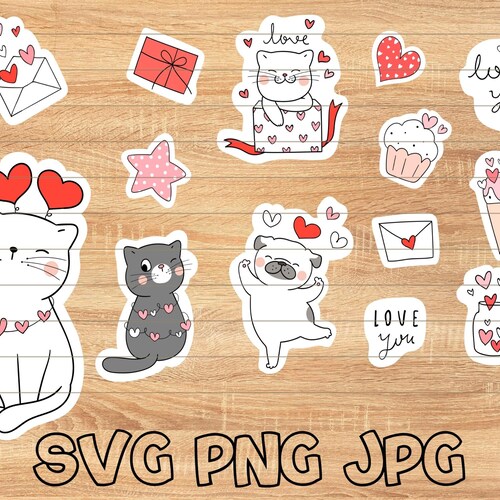 Cute Sticker Svg Bundle for Cricut Digital Design Vector - Etsy