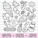 Fast Food Svg, Food Doodle Clipart, Breakfast Svg, Food Svg Bundle ...