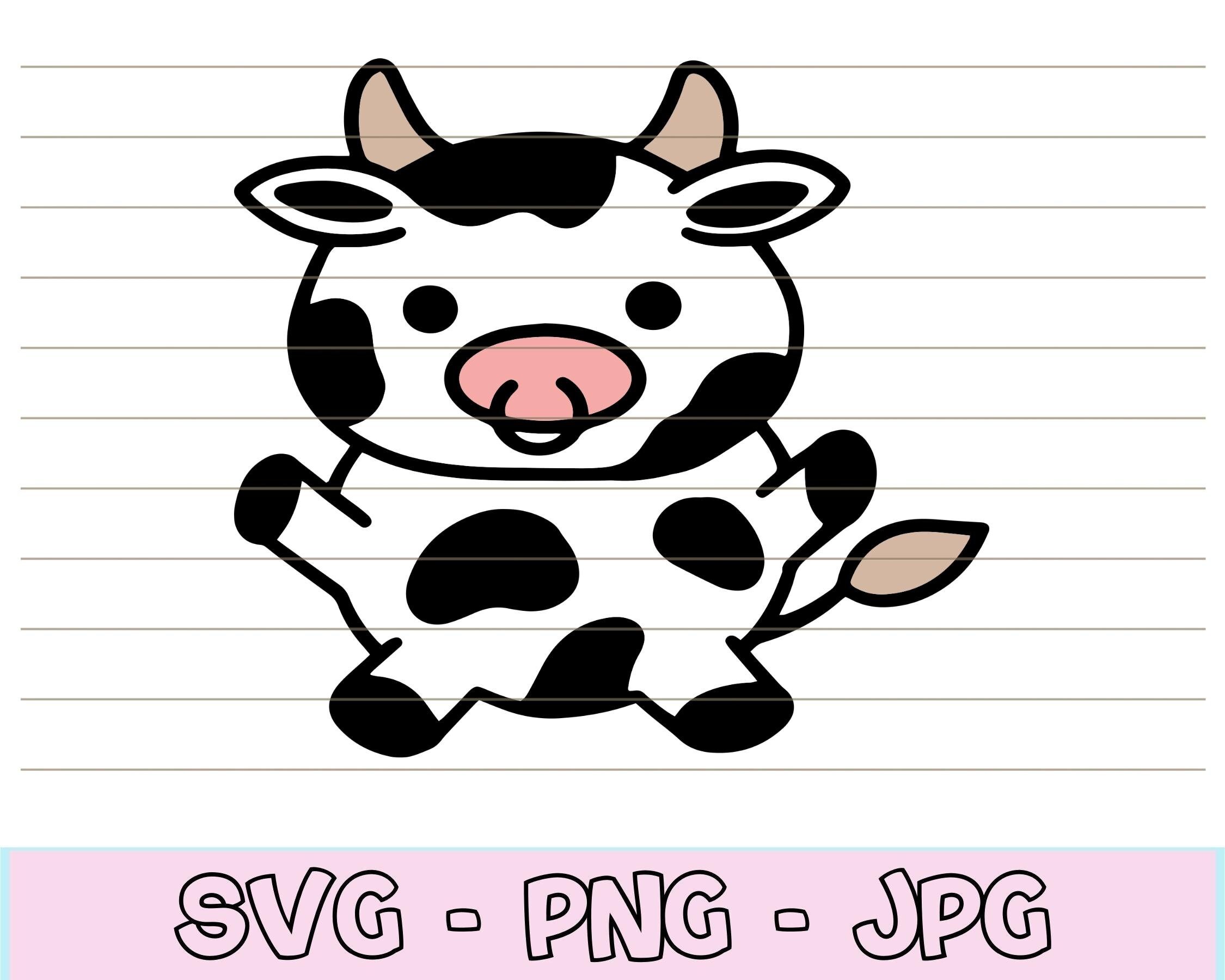 Baby Cow Svg, Cow Clipart, Cow Shirt Svg, Cow Sticker Svg, Cute Cow Svg ...