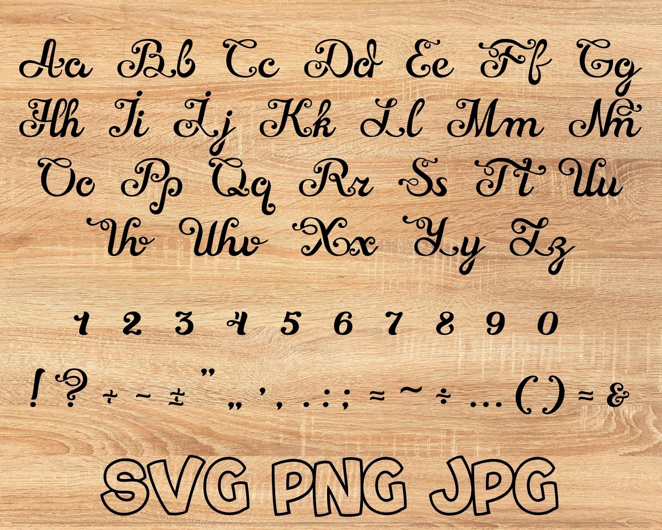 Alphabet Font Svg Letters and Numbers Svg Png Jpg Cut File - Etsy UK