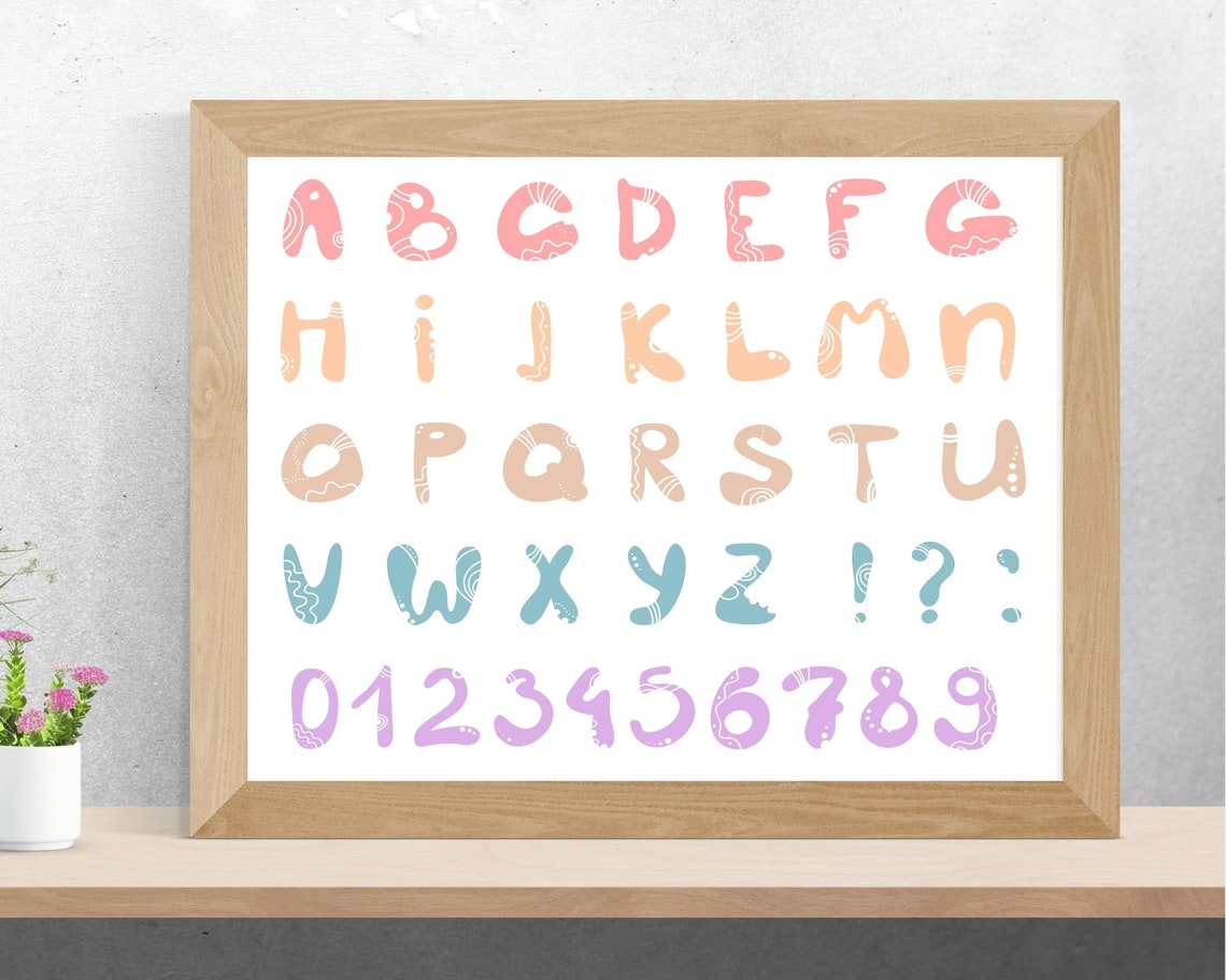Alphabet Font Svg Letters and Numbers Svg Png Jpg Cut File - Etsy