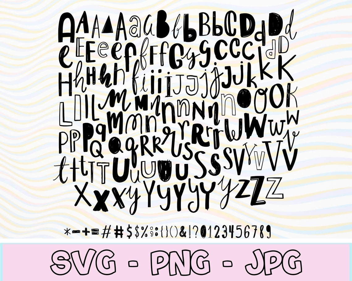Alphabet Font Svg Letters and Numbers Svg Png Jpg Cut File - Etsy
