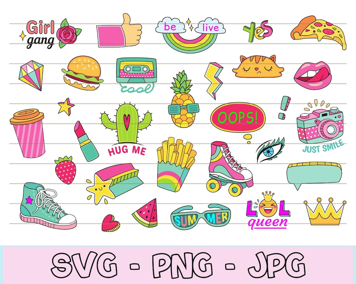 Printable Funny Stickers, Cute Sticker Svg Bundle for Cricut, Digital ...