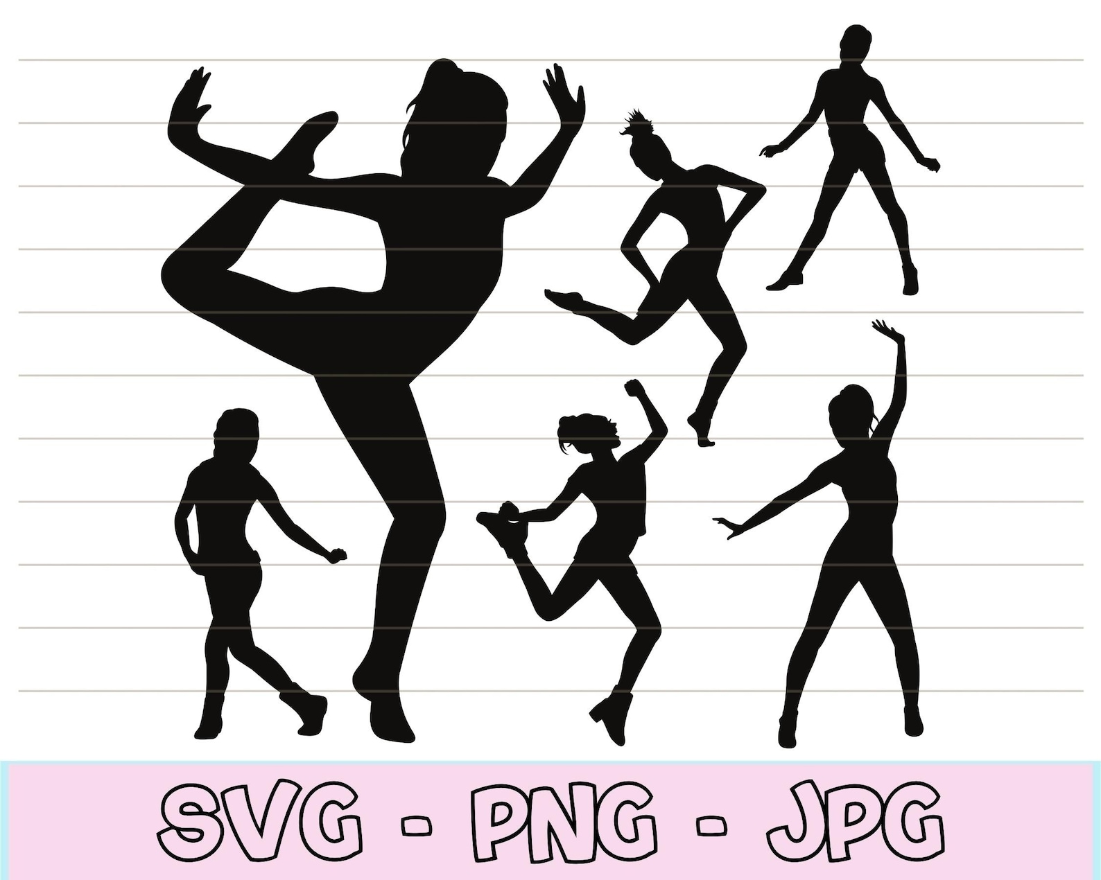 Dance Svg Bundle Dancer Silhouette Svg Dance Svg Cut File - Etsy