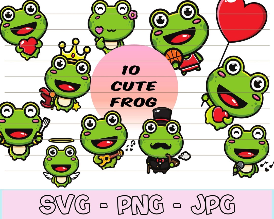 Baby Frog Svg, Kawaii Frog Svg, Cute Frog Svg, Frog Shirt Svg, Animal ...
