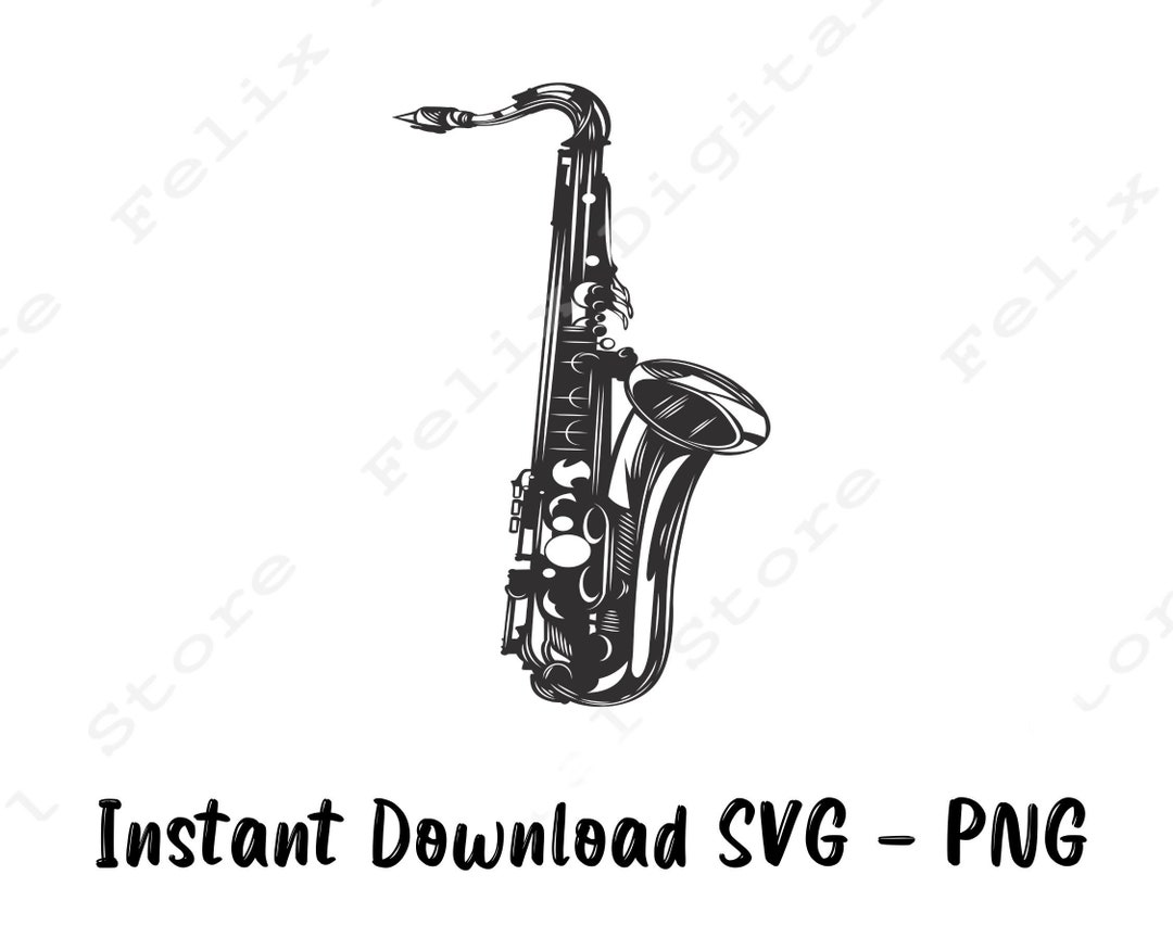 Music Svg Designs, Musical Instruments Svg, Saxophone Svg, Music ...