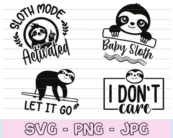 Sloth Designs Svg Bundle for Cricut Sloth Svg for Shirts - Etsy