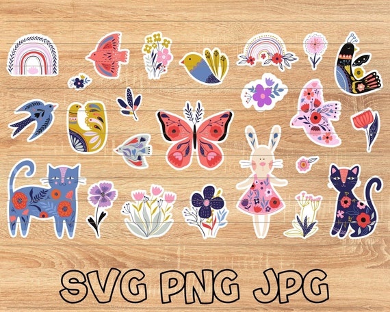 Cute Sticker Svg Bundle for Cricut Digital Design Vector - Etsy Australia