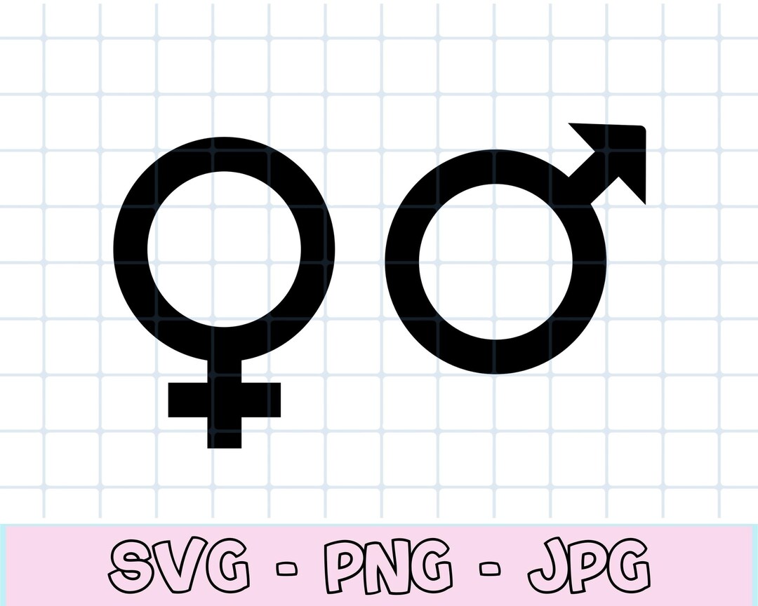 Male and Female Icons Svg Cut File for Cricut, Gender Symbols ...