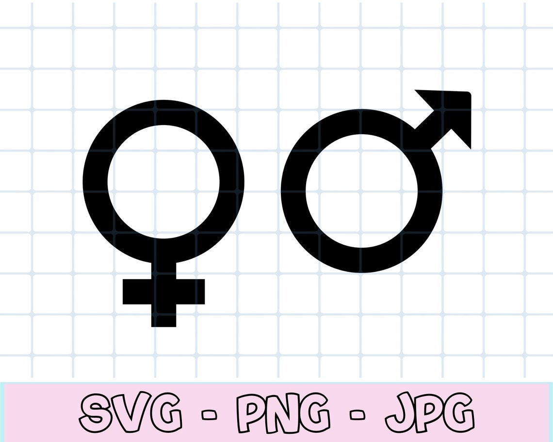 Male and Female Icons Svg Cut File for Cricut Gender Symbols - Etsy