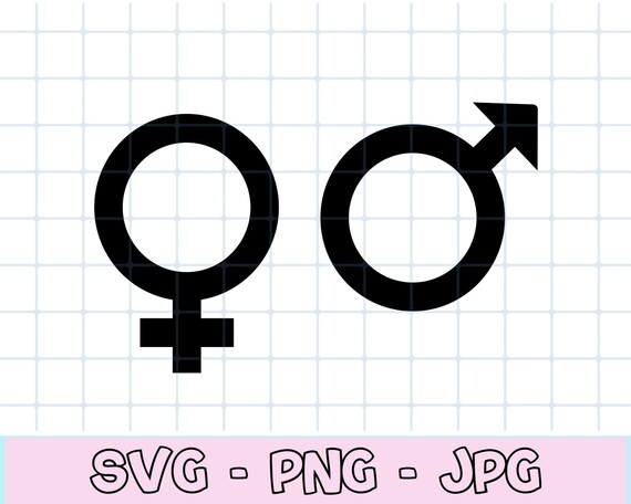 Male and Female Icons Svg Cut File for Cricut Gender Symbols | Etsy