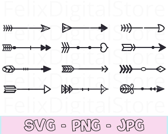 Cute Arrow SVG Vector For Instant Download Svg Ocean — Svgocean | lupon ...