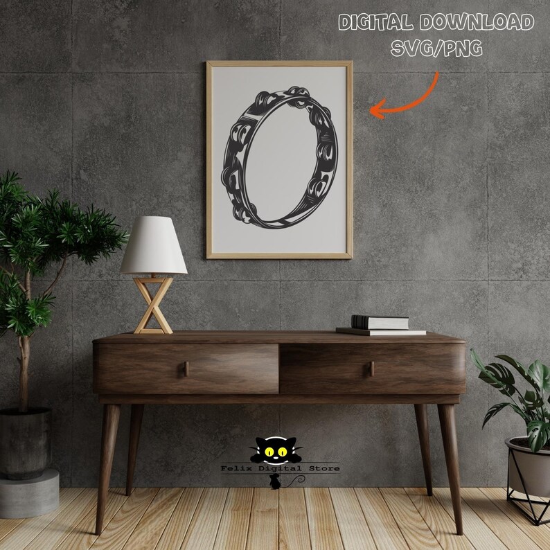 Music Svg Designs Musical Instruments Svg Tambourine Svg - Etsy