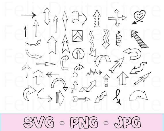 Arrow Bundle Arrow Clipart Cute Arrow Svg Arrow Svg Files | Etsy