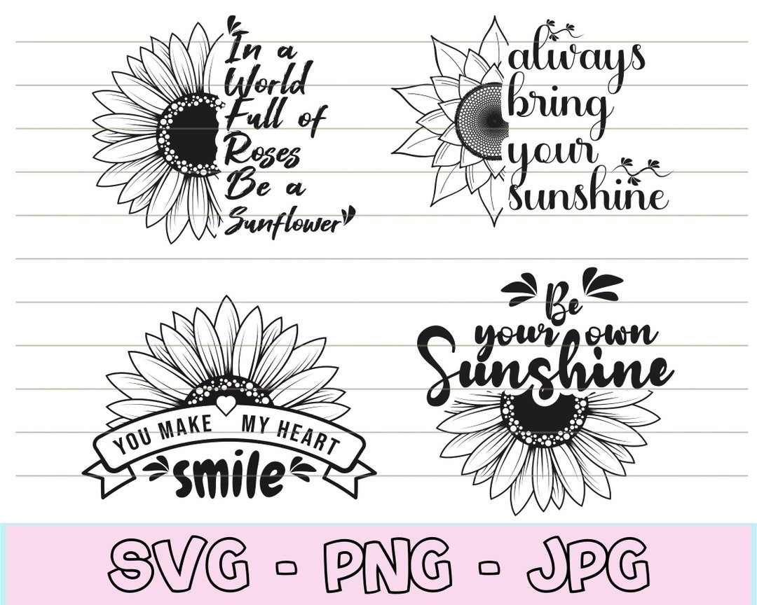 Positive Quotes Svg Bundle, Sunshine Quotes Svg, Motivational Quotes ...