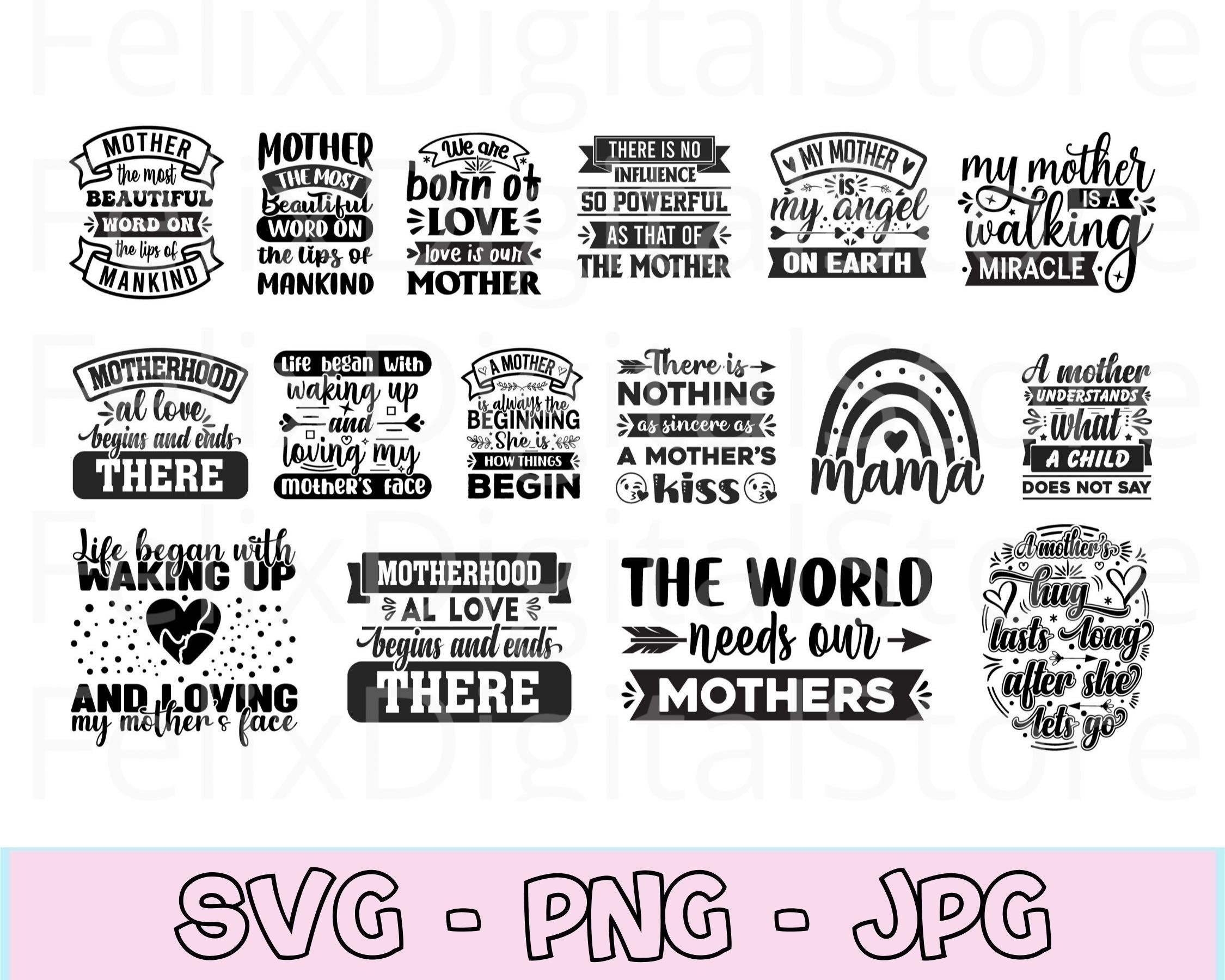 Mom Quote Svg Bundle, Happy Mother Day Svg, Mom Life Svg, Mothers Day ...