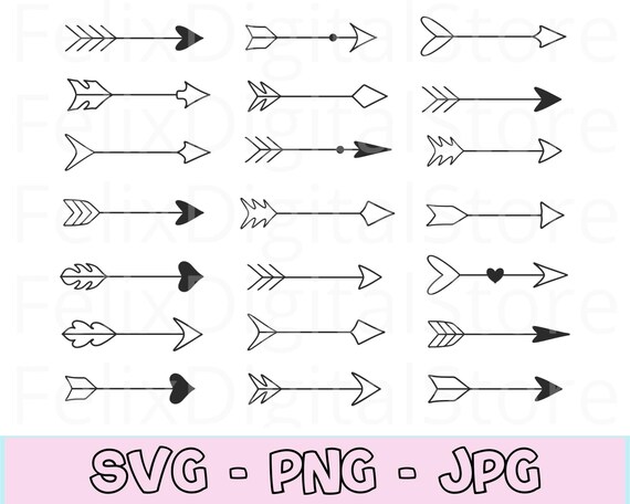 Arrow Bundle Arrow Clipart Cute Arrow Svg Arrow Svg Files - Etsy