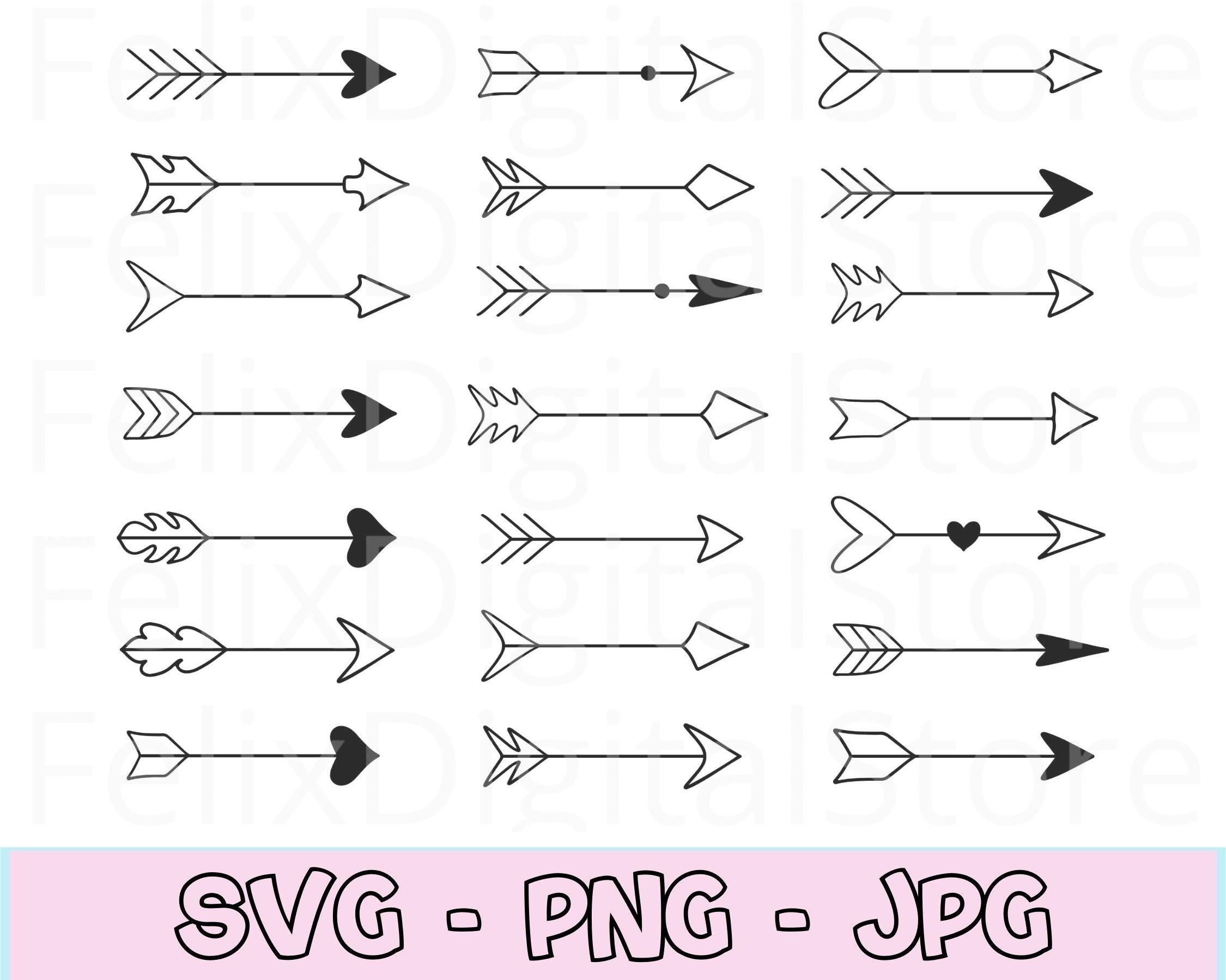 Arrow Bundle Arrow Clipart Cute Arrow Svg Arrow Svg Files - Etsy