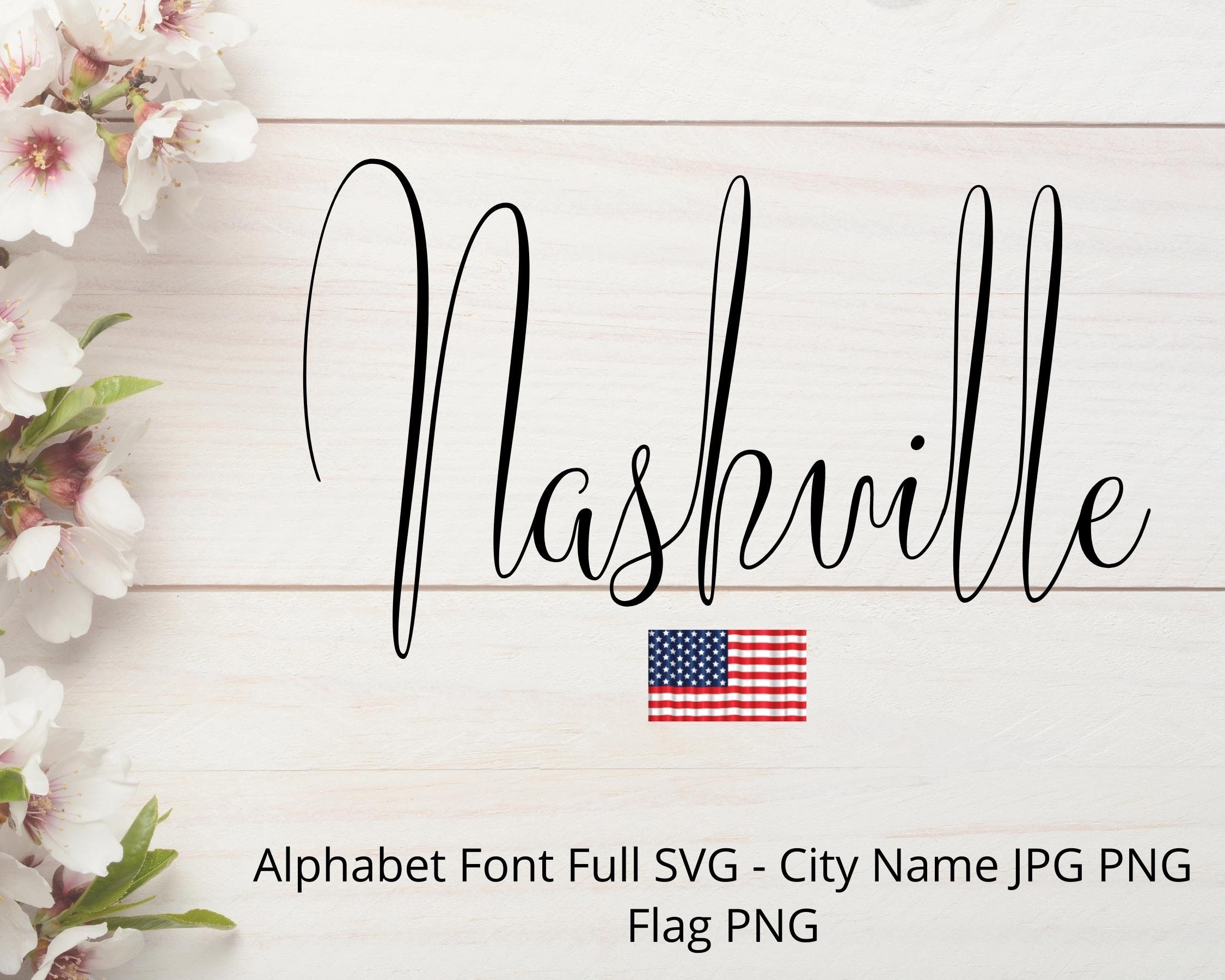 Alphabet Font Svg Nashville Sign Png Jpg Cut File for Cricut - Etsy