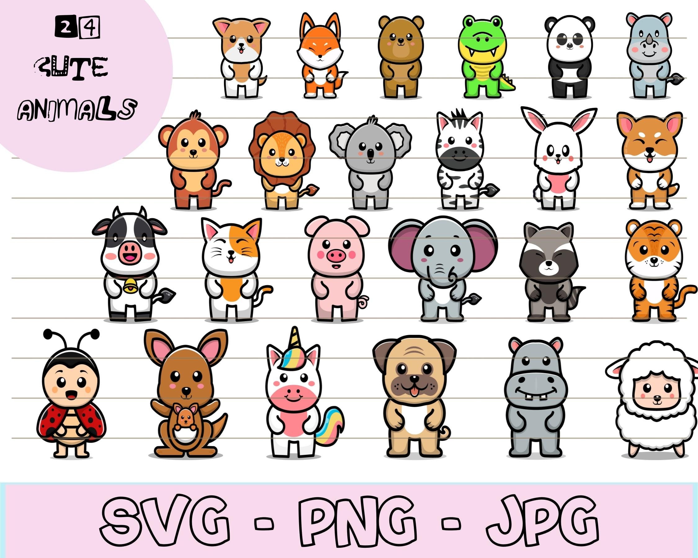 Baby Animals Svg Cute Animals Svg Animal Shirt Svg Animal - Etsy