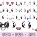 Kawaii Faces Svg, Emoji Faces Svg, Kawaii Svg Bundle, Kawaii Vector ...
