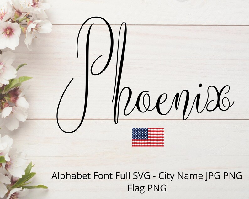 Alphabet Font Svg Phoenix Sign Png Jpg Cut File for Cricut - Etsy