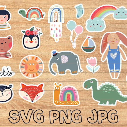 Printable Funny Stickers Cute Sticker Svg Bundle for Cricut - Etsy